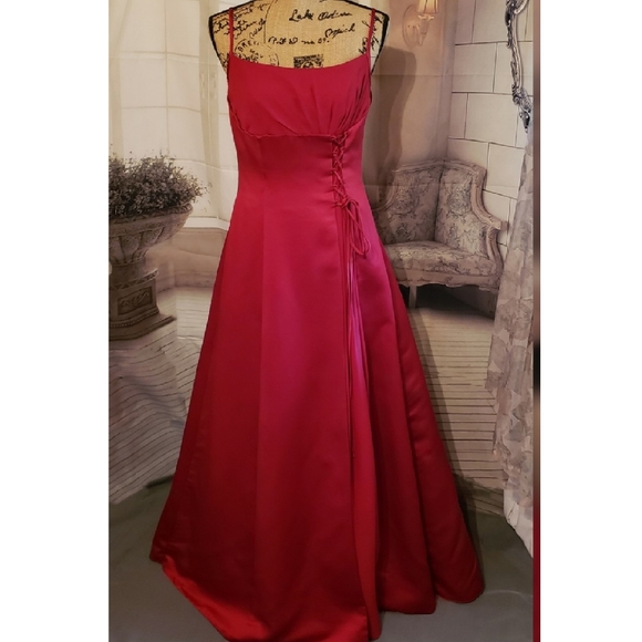 Alexia Designs | Dresses | Alexia Designs Claret Satin Formal Gown Nwt ...